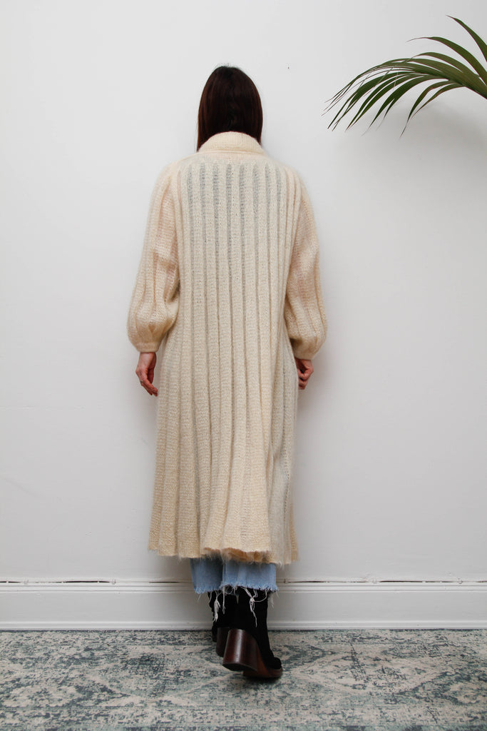 Rare Mary Farrin Mohair Knit Maxi Cardigan | Vintage Statement ...
